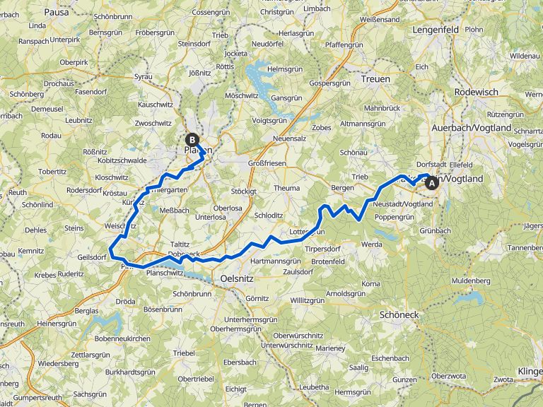 Radweg Falkenstein - Pirk - Plauen | Fahrradtour | Komoot